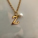 Initial Z Necklace, Monogram Necklace, Letter Z, Name Necklace, Letter ...