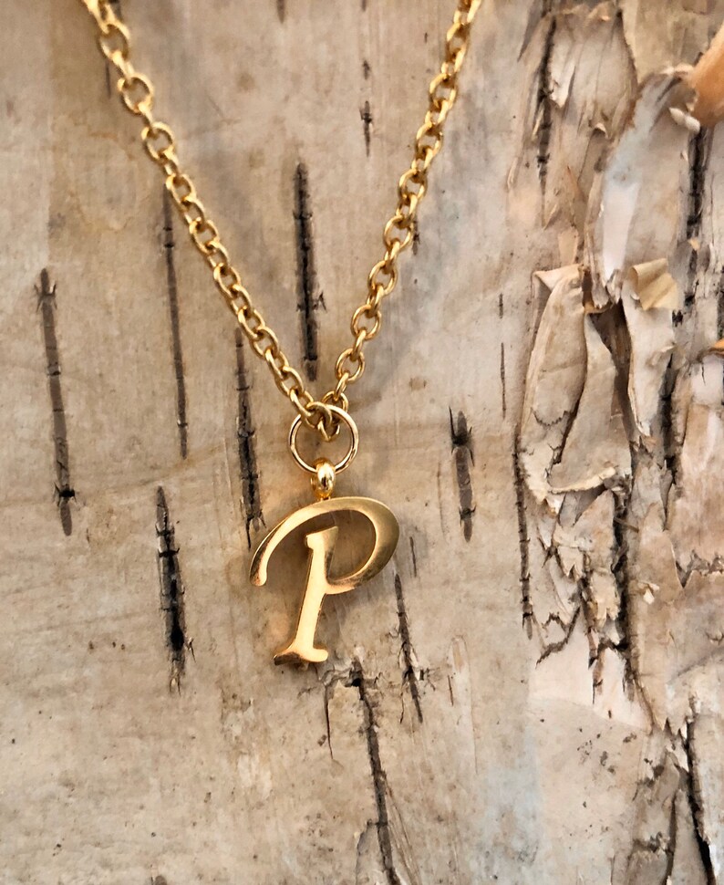 Initial P Necklace, Monogram Necklace, Letter P, Name Necklace, Letter ...