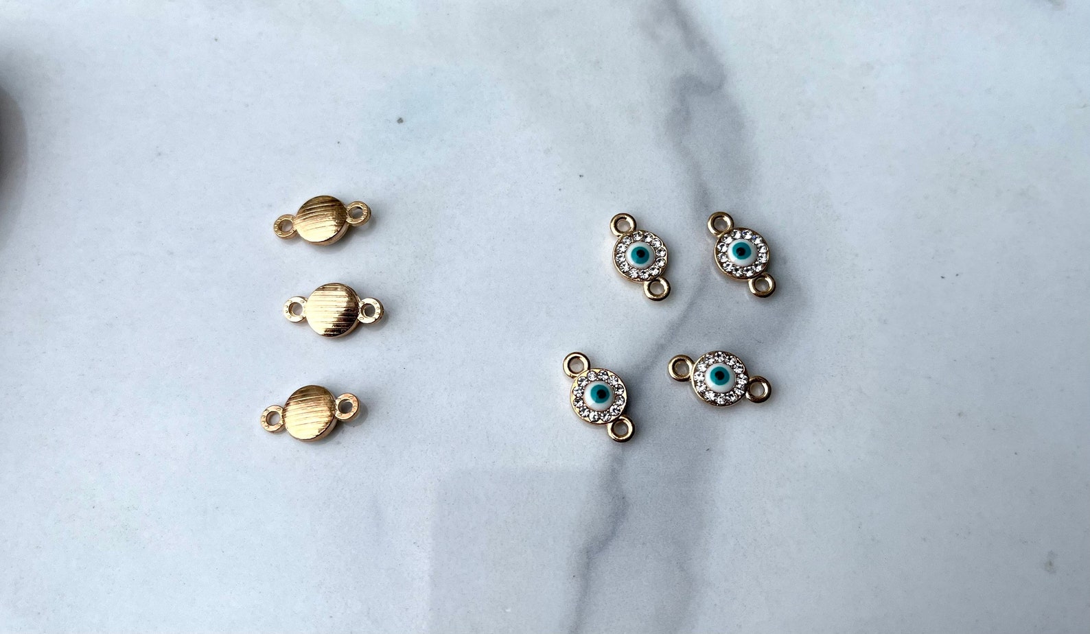 Evil Eye Connector, Evil Eye Charm, Rhinestone, Enamel Evil Eye Charm ...
