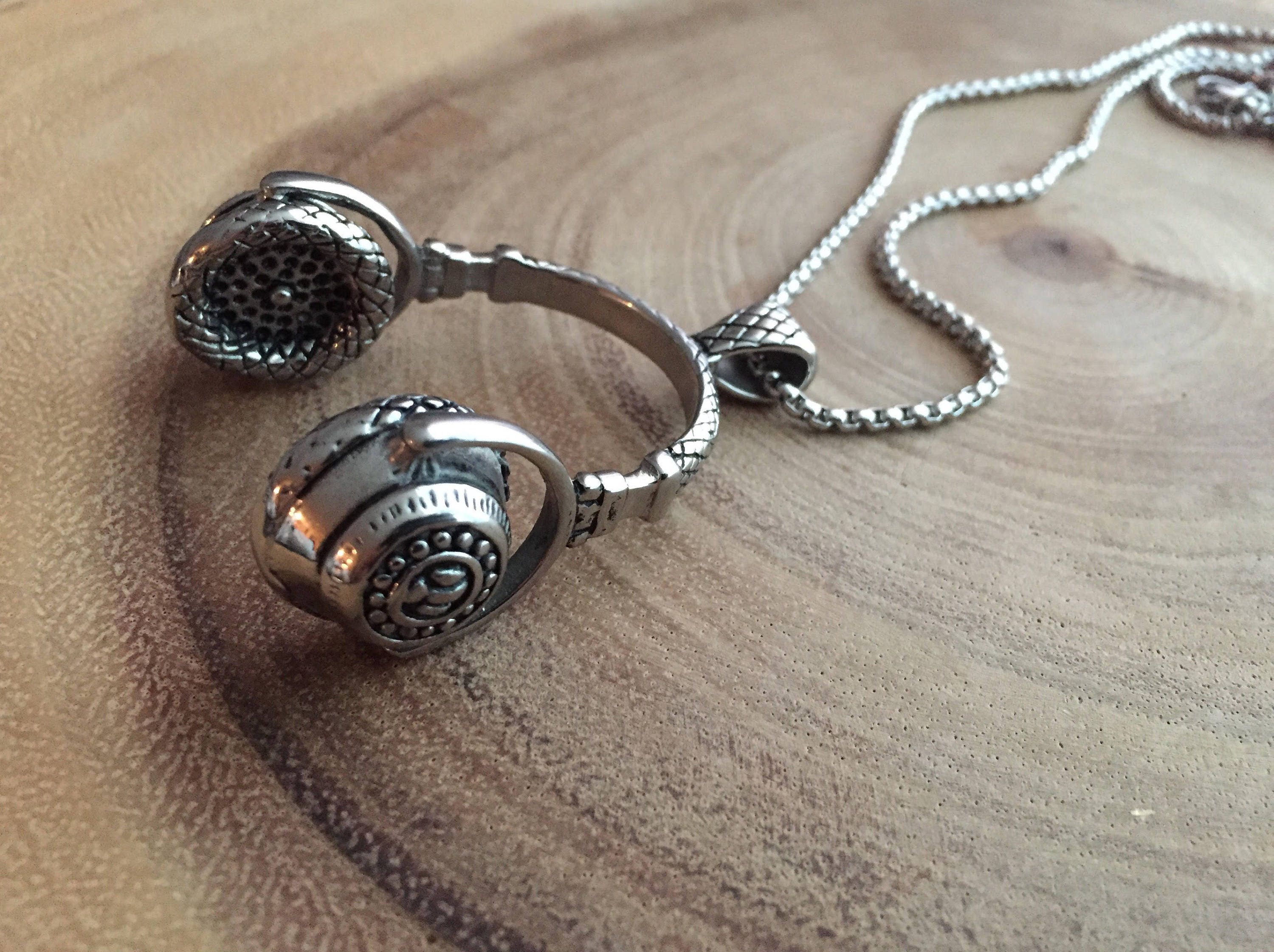 DJ Headset Necklace, Music Necklace, Headphone Pendant, Musician ...