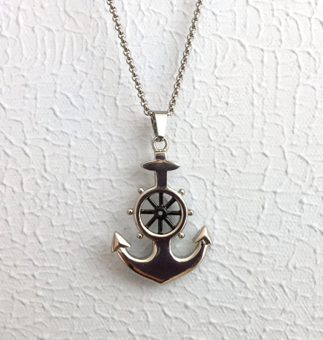 Anchor Necklace, Anchor Jewelry, Sea Necklace, Nautical Pendant , Beach ...