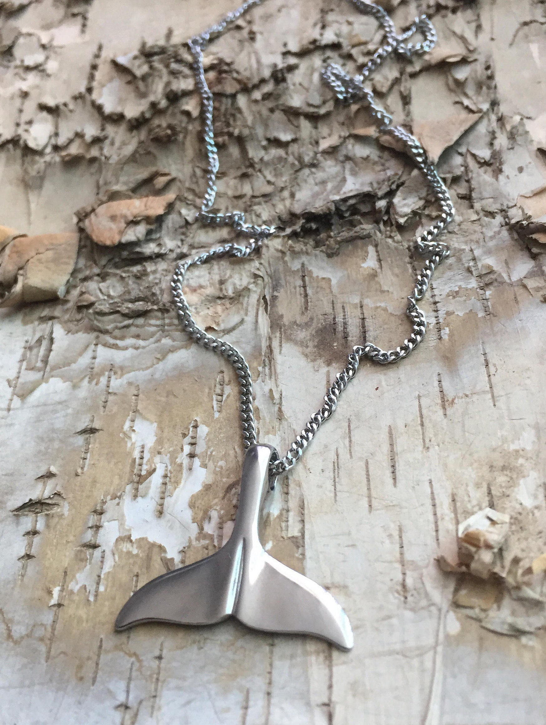 Whale Tale Necklace, Dolphin Tale,beach Jewelry, Nautical Jewelry, Boho ...