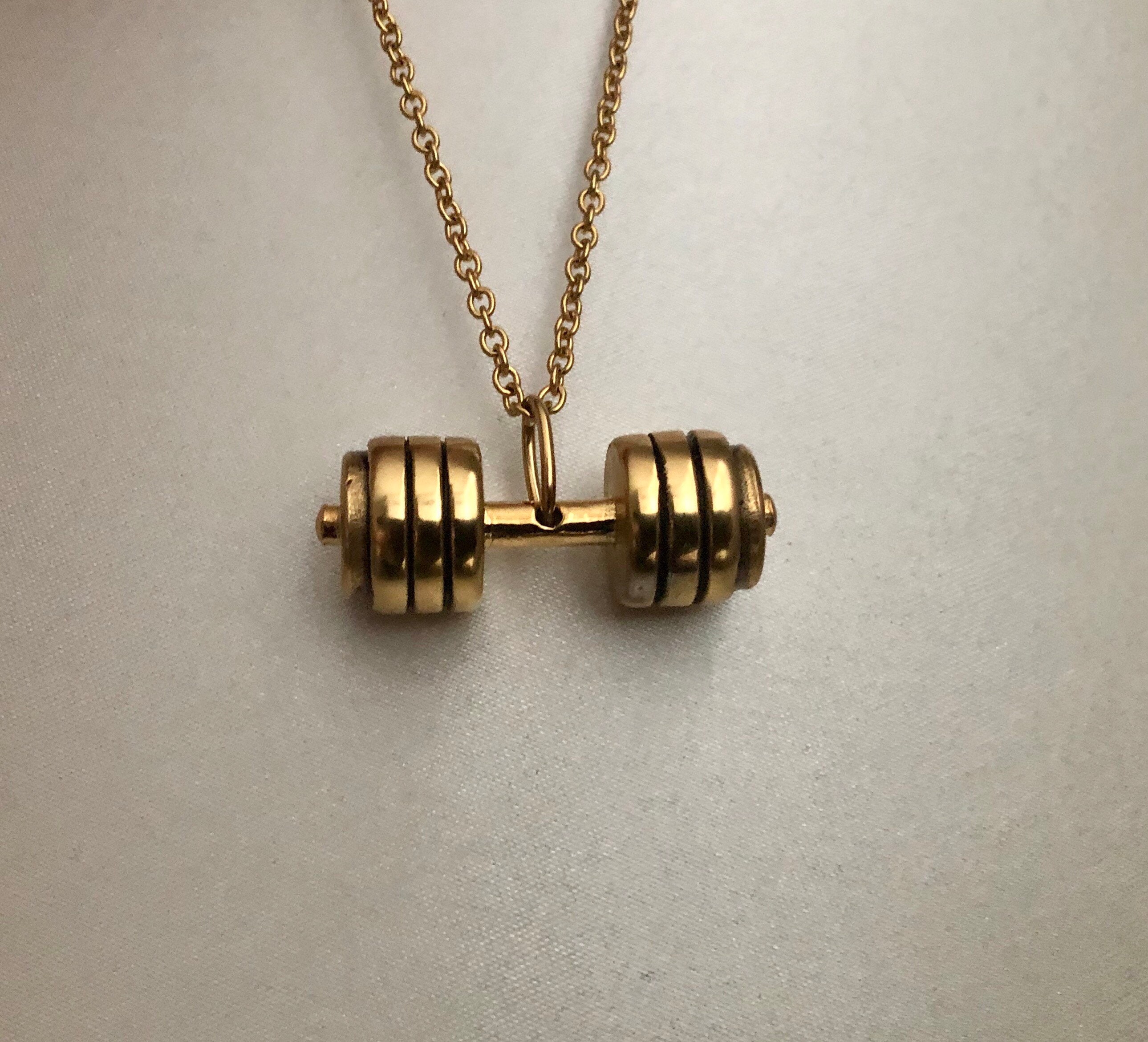 Gym Jewelry, Dumbbell Necklace, Fitness Jewelry, Exercise Jewelry ...