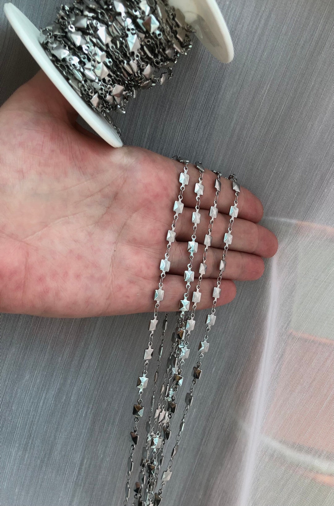 Stainless Steel Cuban Link Chain, Square Link Chain, Jewelry Making, 5 ...