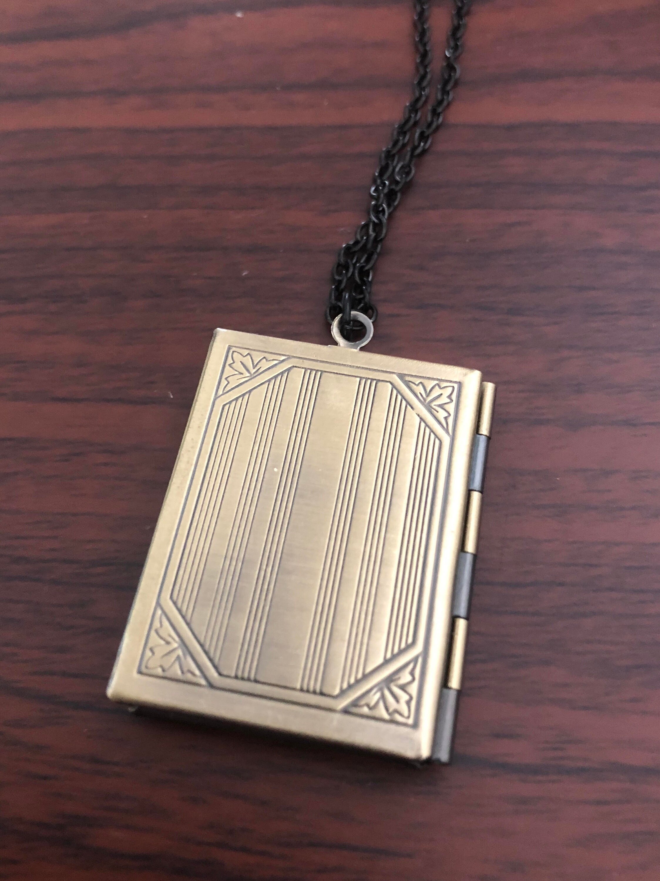 Book Locket Catholic Jewelry Cross Locket Cross for Him | Etsy