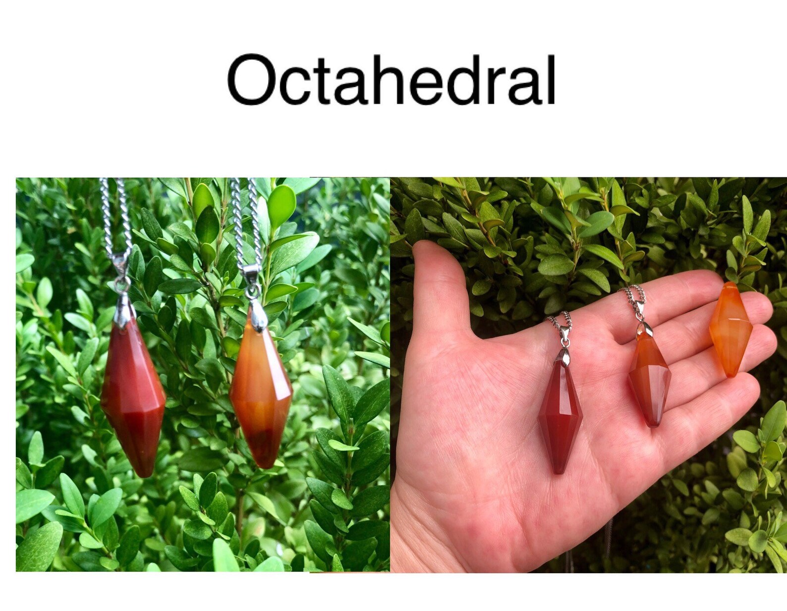 Carnelian Necklace, Crystal Point Necklace, Healing Crystal Necklace ...