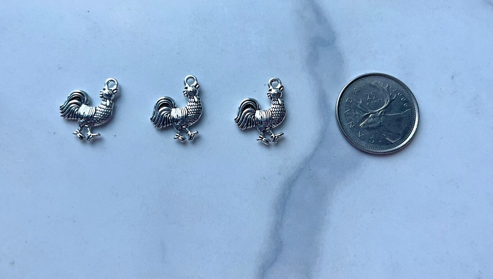 Rooster Charm, Chicken Charm, Pet Charm, Duck Charm, Jewelry Making ...