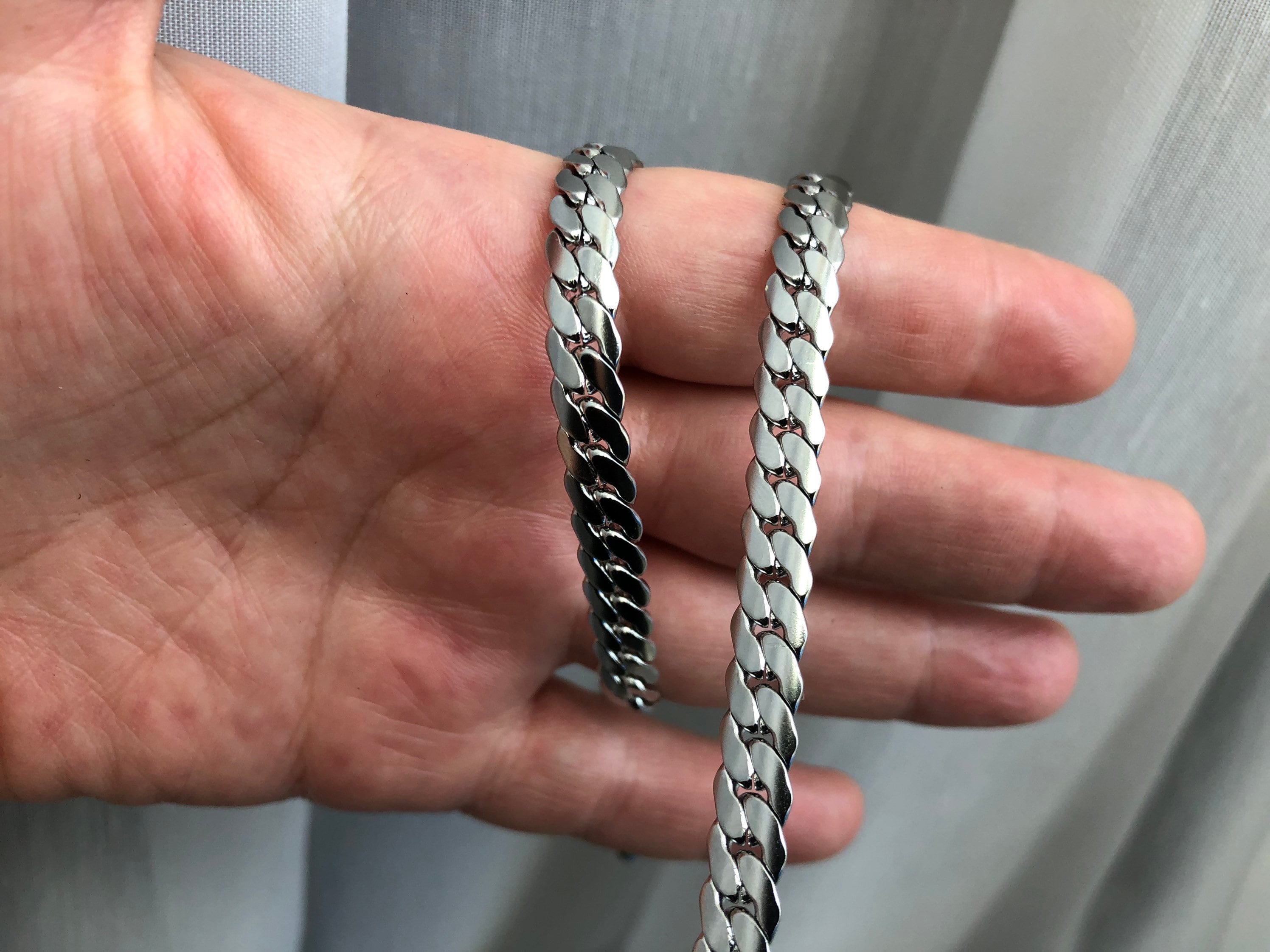 Stainless Steel Cuban Link Chain Chunky Curb Chain Jewelry | Etsy