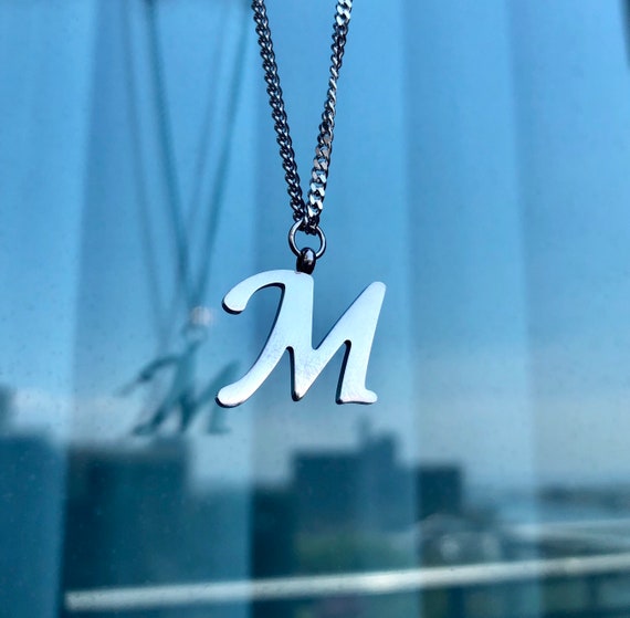 Letter M Necklace Dainty Initial Necklace Monogram Necklace | Etsy