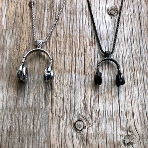 DJ Headset Necklace, Music Necklace, Headphone Pendant, Musician ...