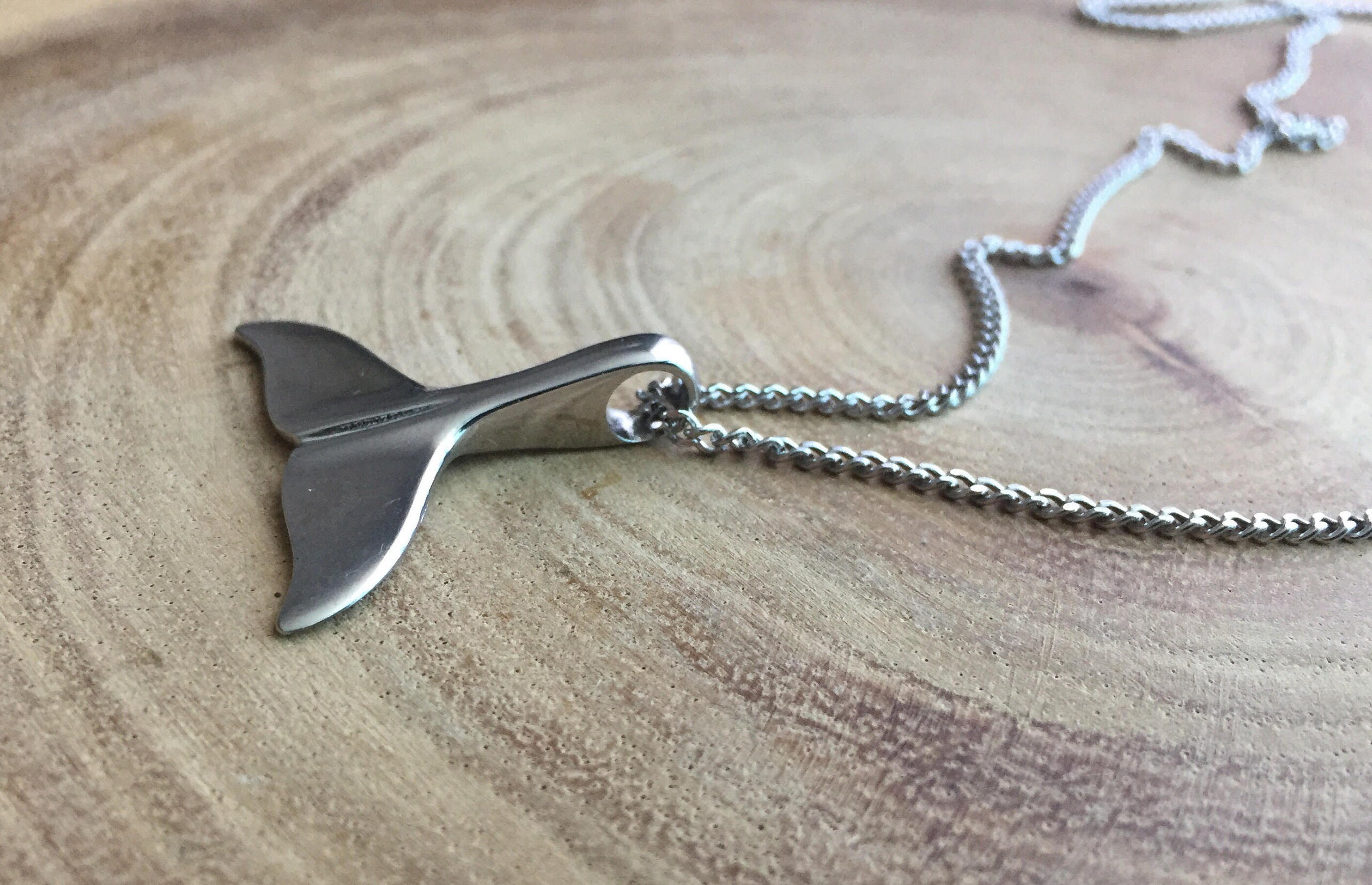 Whale Tale Necklace, Dolphin Tale,beach Jewelry, Nautical Jewelry, Boho ...