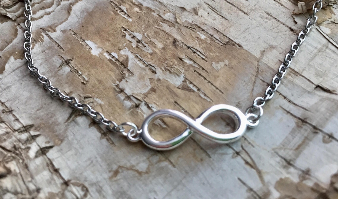 Tiny Infinity Necklace Dainty Infinity Charm Bridesmaids - Etsy