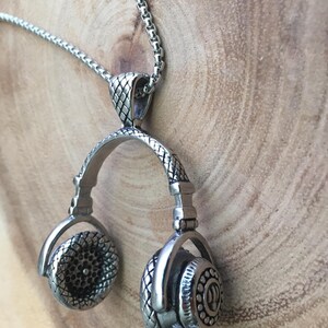 DJ Headset Necklace, Music Necklace, Headphone Pendant, Musician ...