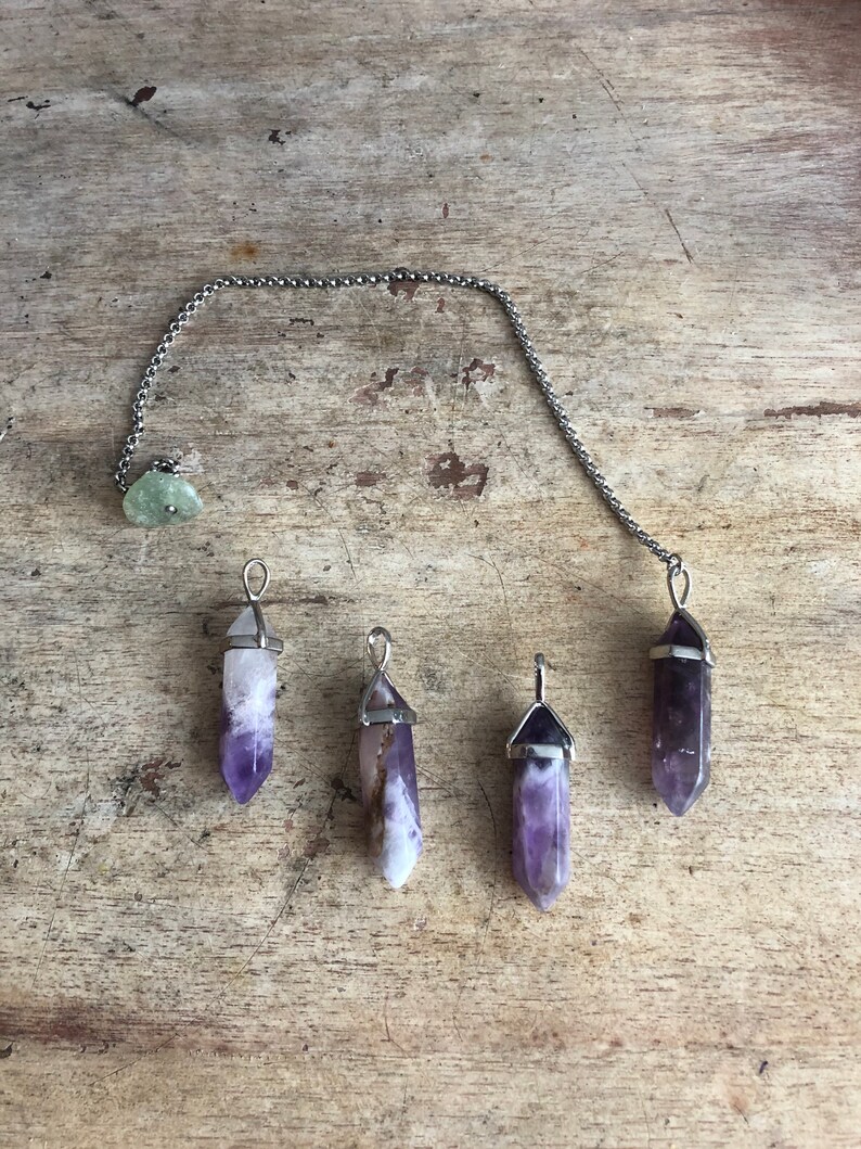 Amethyst Pendulum Crystal Pendulum Healing Crystal Jade - Etsy