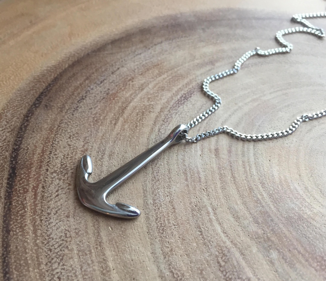 Anchor Necklace, Anchor Jewelry, Sea Necklace, Nautical Pendant, Beach ...