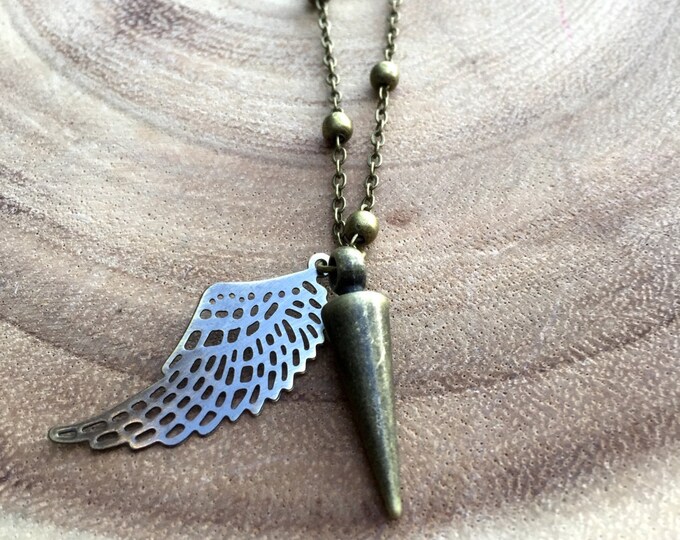 Angel Wings Necklace , Men's Necklace, Men's Jewelry , Necklace, Gift ...