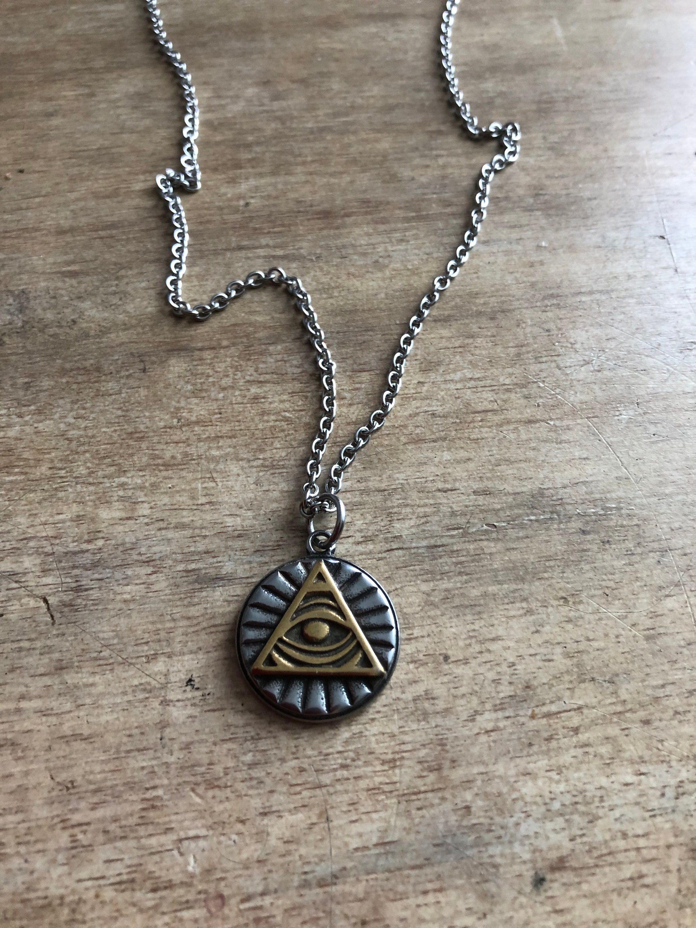 Illuminati Necklace, Protection Pendant, Eye of Providence, Amulet ...