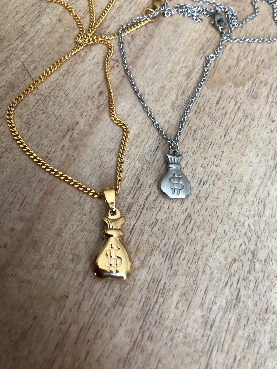 Money Bag Necklace, Dollar Sign, Wallet Jewelry, Money Jewelry, Native ...