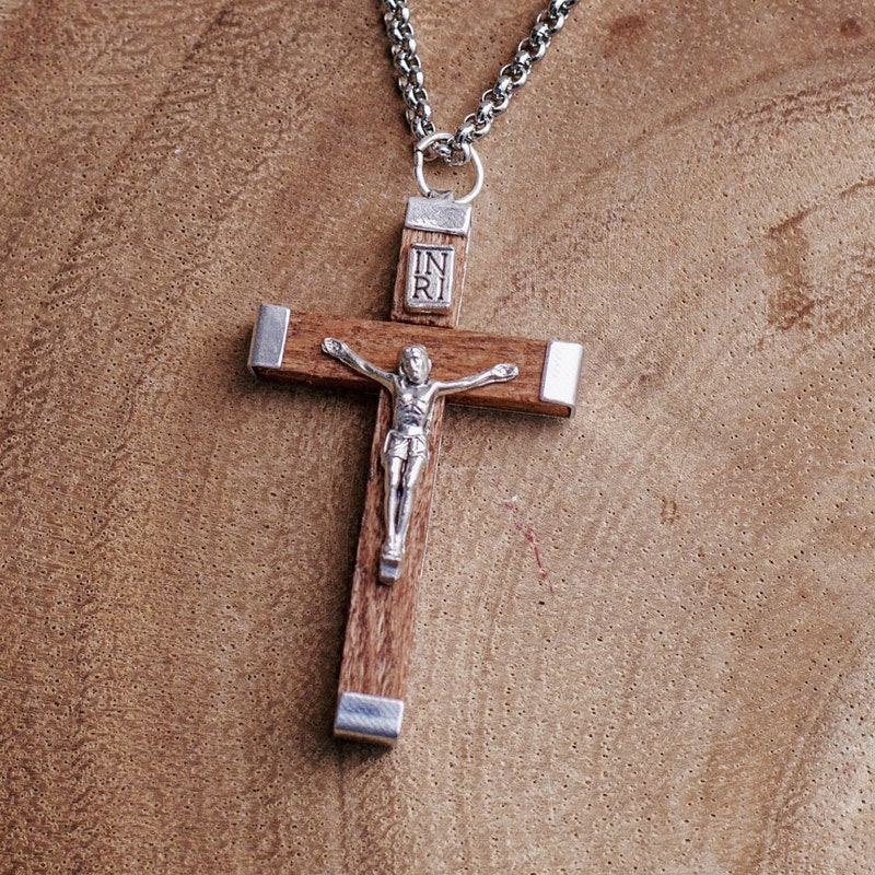 Mens Crucifix Necklace - Etsy