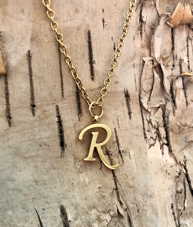 Initial R Necklace, Monogram Necklace, Letter R, Name Necklace, Letter ...