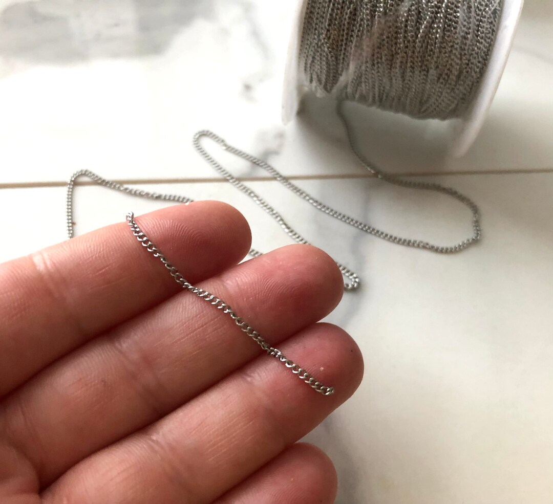 Stainless Steel Chain, 1.2 Mm, Rolo Chain, Box Chain, Jewelry Making ...
