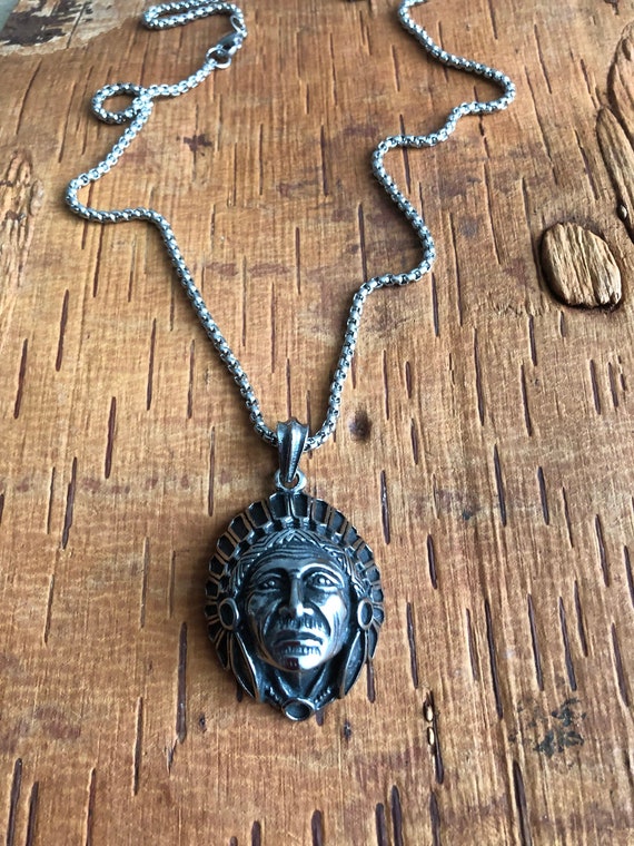 Indian Chief necklace Feather jewelry tribal necklace Boho | Etsy