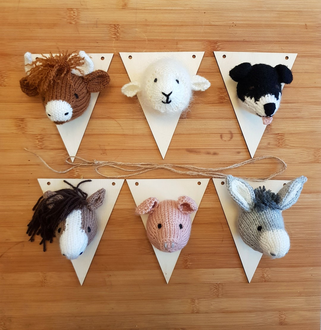Farm Animal Garland Farmyard Themed Nursery Decor Farmer Gift Hand ...