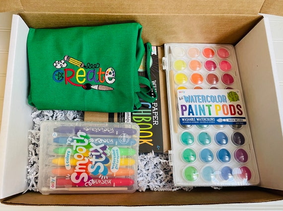 Personalized Art Activity Box Child Art Box Child Art Apron - Etsy