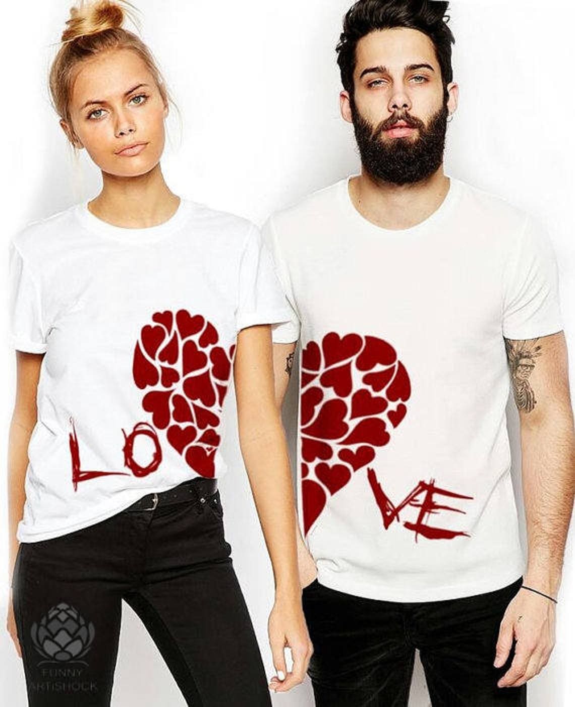 LOVE Couples T-shirt Set LOVE Couples Shirt Set Couples - Etsy