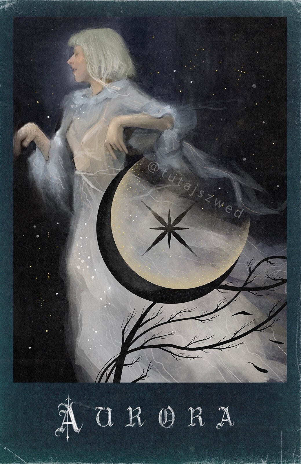 Aurora MOON Poster - Etsy