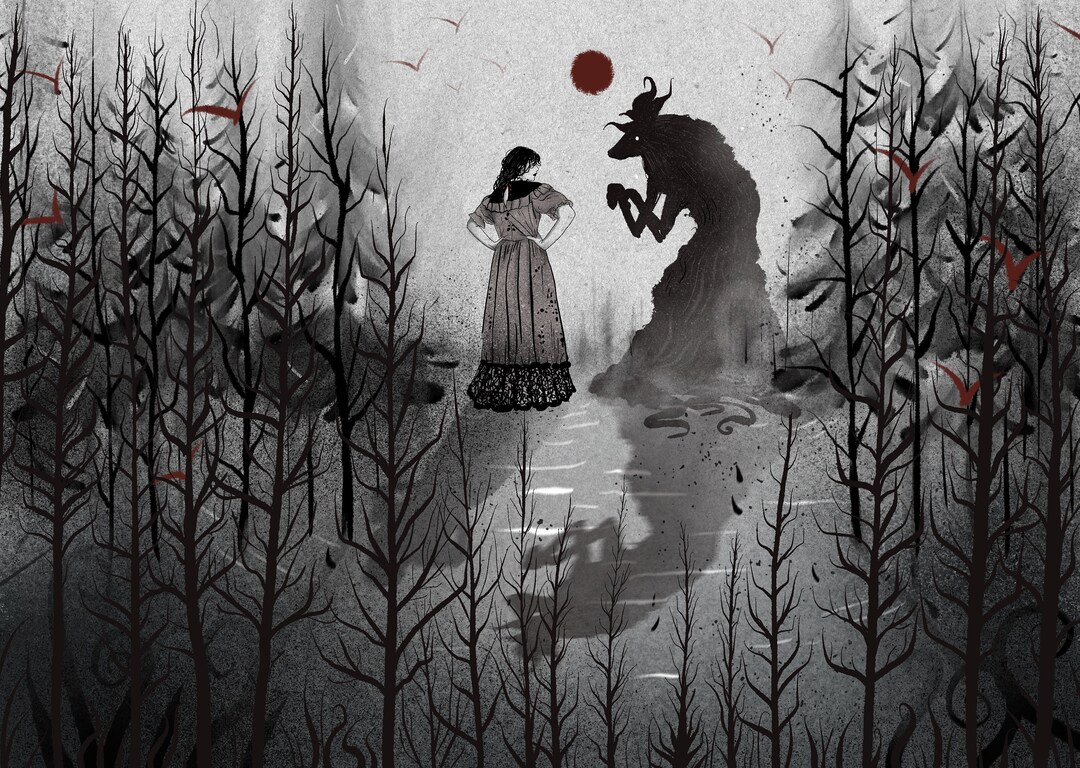 Watch Out for the Lake Demon, Illustration Print - Etsy