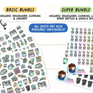 Housework Planner Stickers Pastel Household Chores, Cleaning, Laundry ...