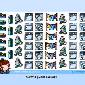 Housework Planner Stickers - Household Chores, Cleaning and Laundry ...