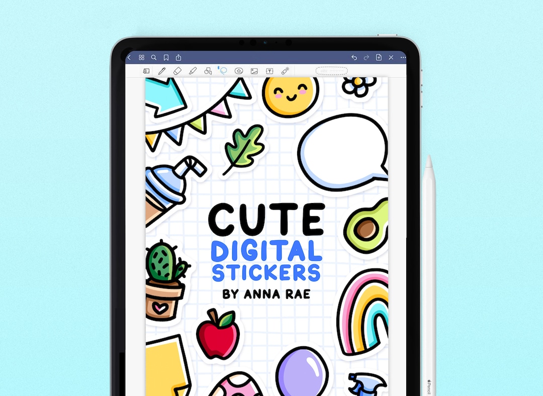 Cute Digital Stickers - Goodnotes File and Cropped PNG Stickers ...