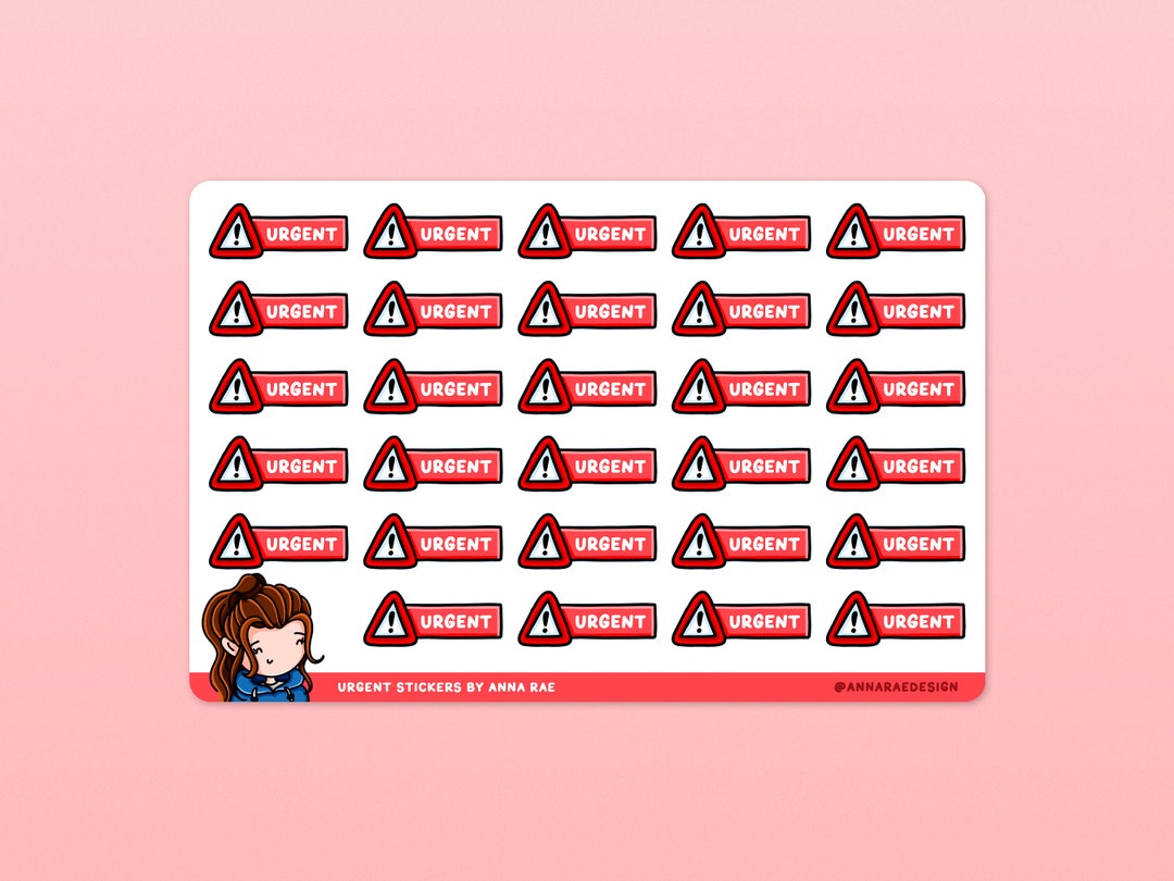 Urgent Stickers - Important Reminder Sticker Sheet for Planners and ...