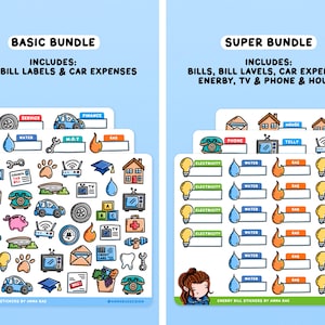 Household Bills Planner Stickers - Budget Tracker Sticker Sheets for ...