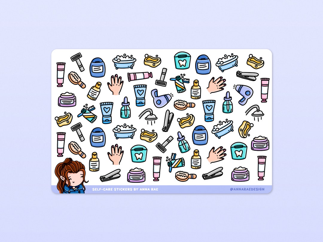 Self-care Stickers - Personal Hygiene Sticker Sheet for Planners and ...