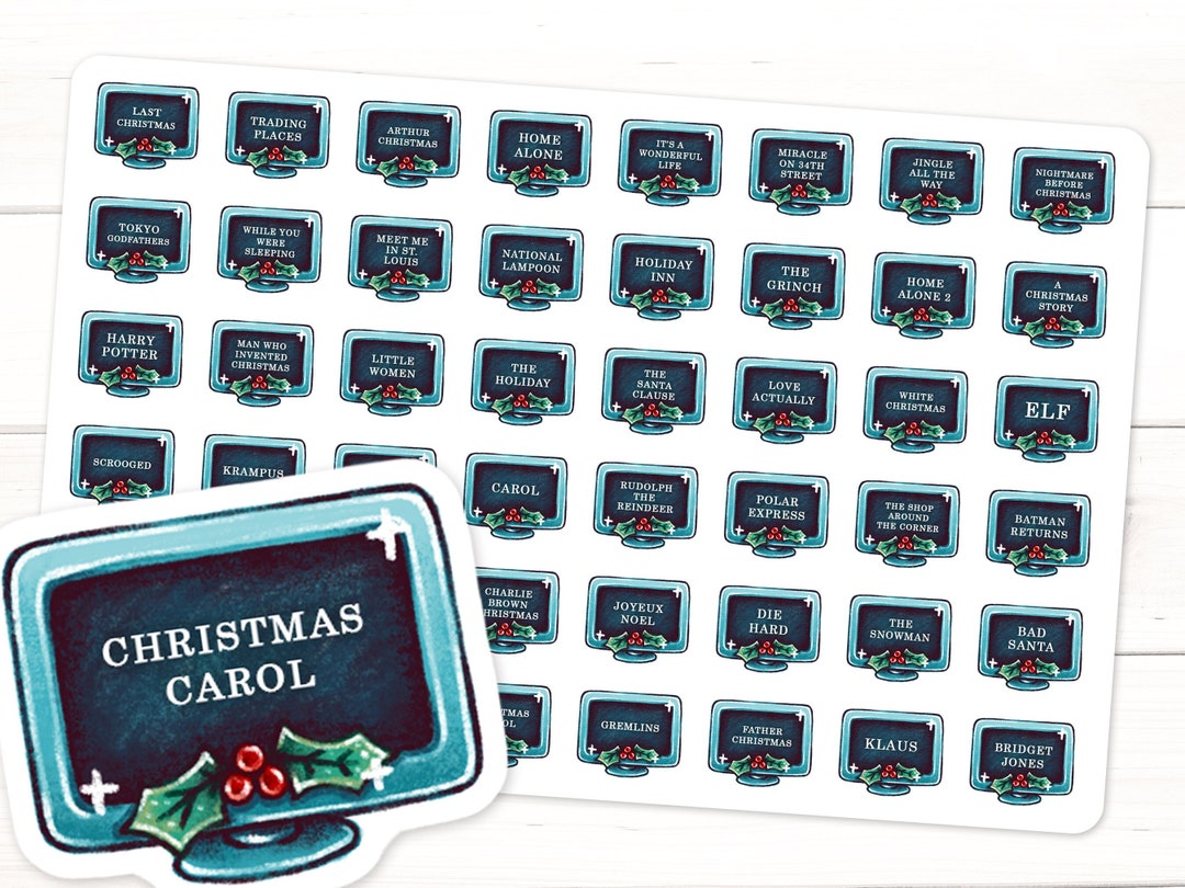 Christmas Movie Stickers Jolly Holiday Christmas Planner Sticker Sheets ...