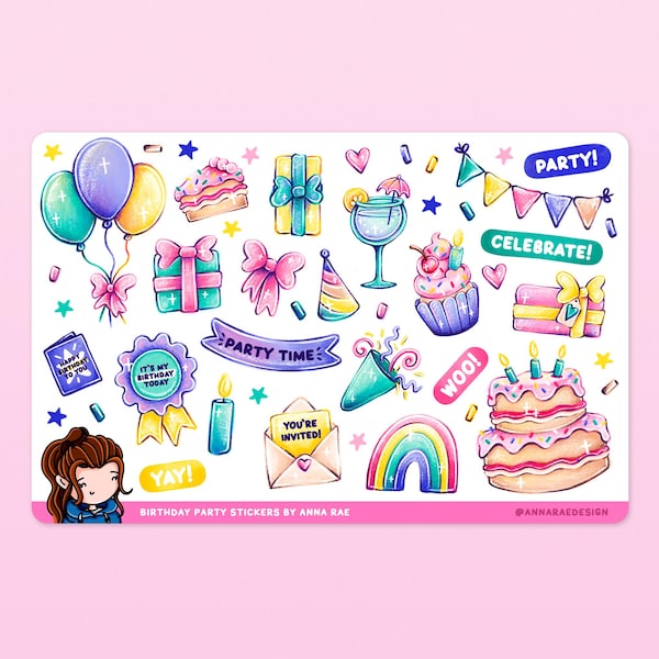 Birthday Planner Stickers - Etsy