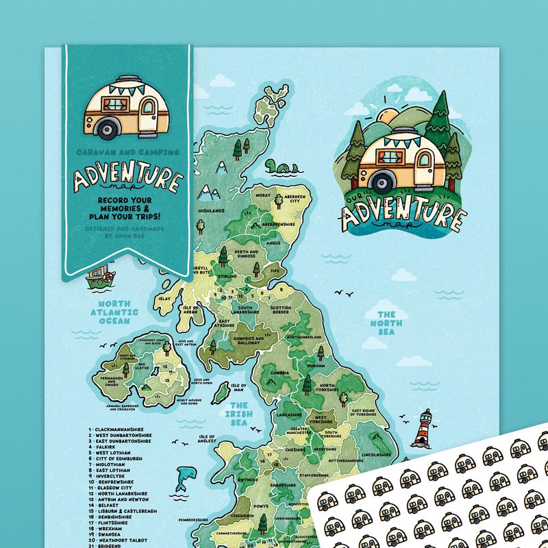 Personalised Van Map - Etsy UK