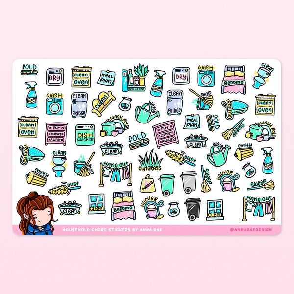 Housework Planner Stickers - Etsy