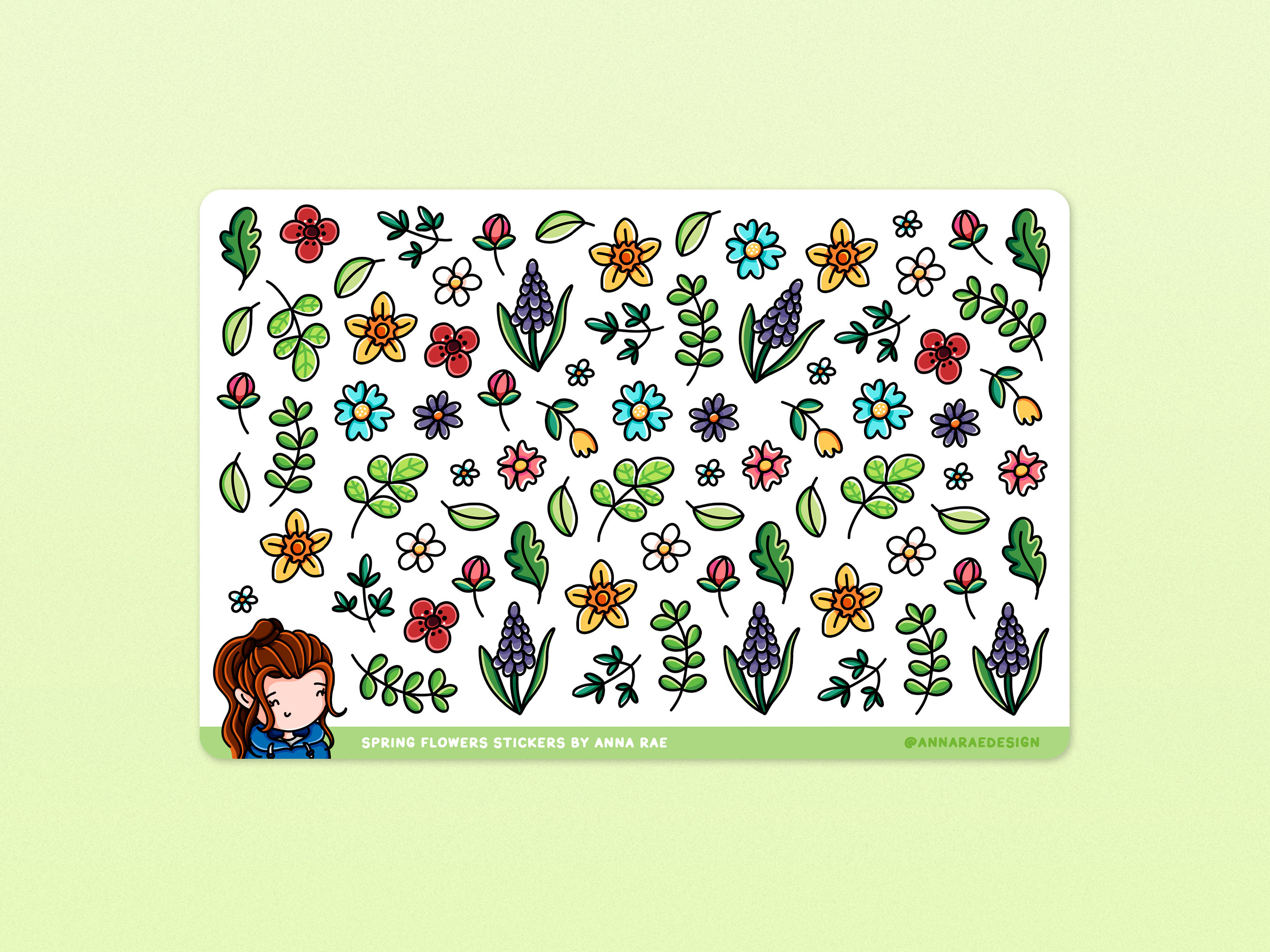 Spring Flower Stickers - Spring Sticker Sheet for Planners and Journals ...
