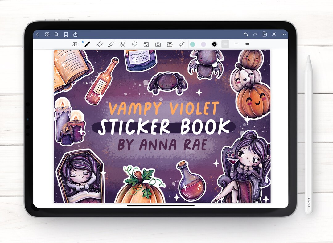 Vampire Halloween Digital Planner Stickers - Goodnotes and PNG Files ...