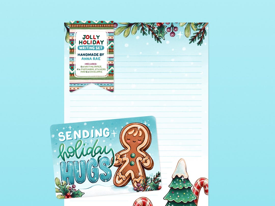 Jolly Holiday Christmas Writing Set - Christmas Stationery, Snail Mail ...