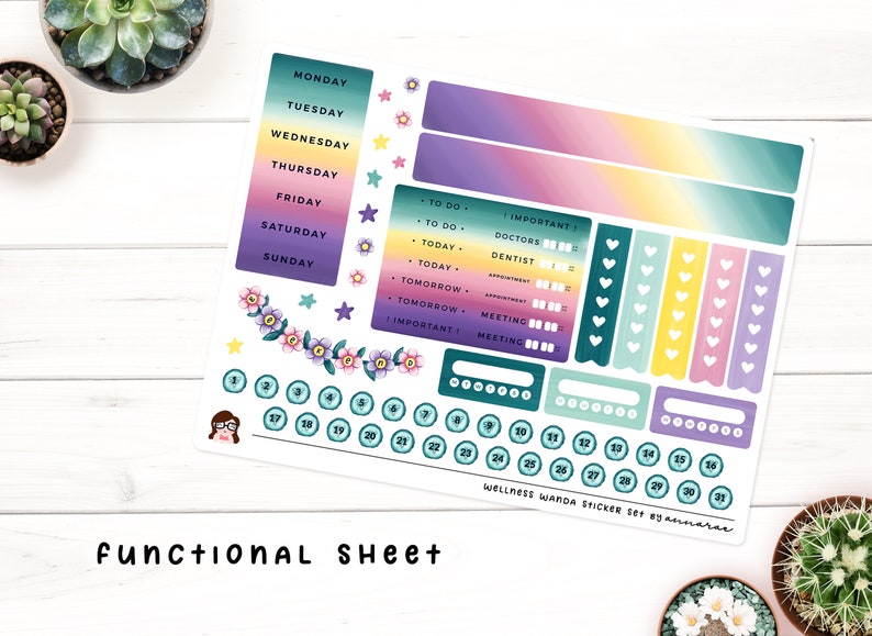 Wellness Stickers Self-care and Mental Health Sticker Sheets - Etsy