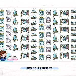 Housework Planner Stickers Pastel Household Chores, Cleaning, Laundry ...