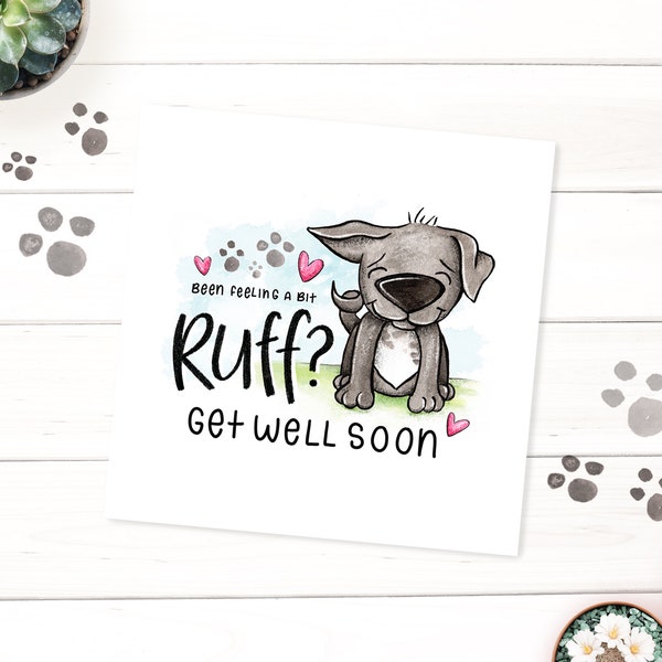 Dog Get Well Card - Etsy