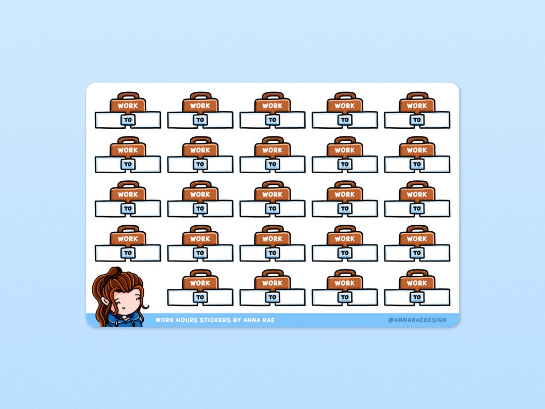 Work Hours Stickers - Shift Pattern Sticker Sheet for Planners and ...