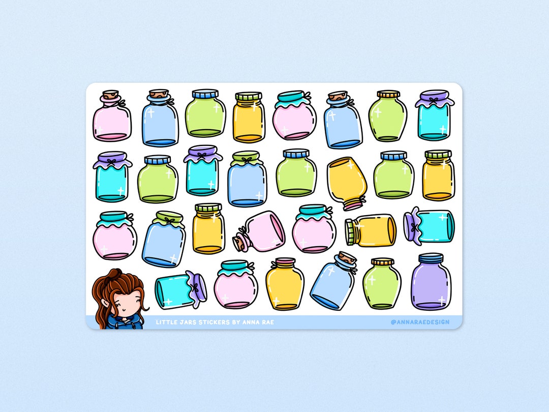 Little Jar Sticker Sheet - Cute Stickers for Planners and Journals - Etsy