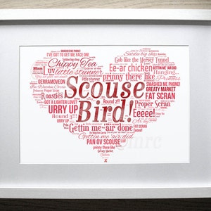 Scouse Bird Love Heart - Gift Idea for Scouser Girl - Mum - Woman ...